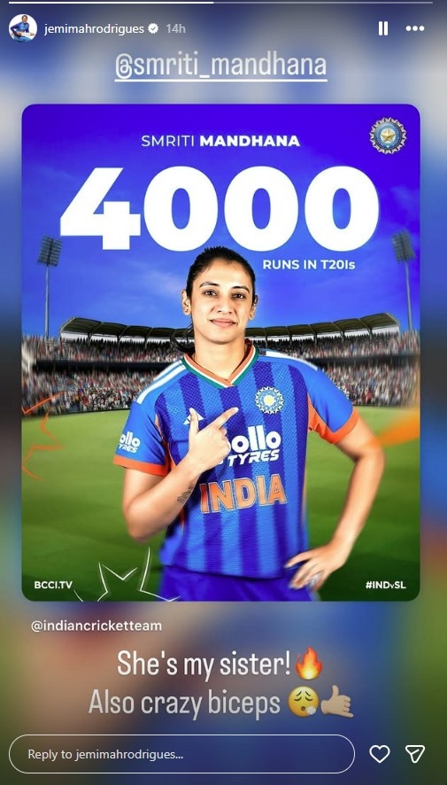 Crazy biceps: Jemimah subtly hits back at Mandhana's trolls after ...