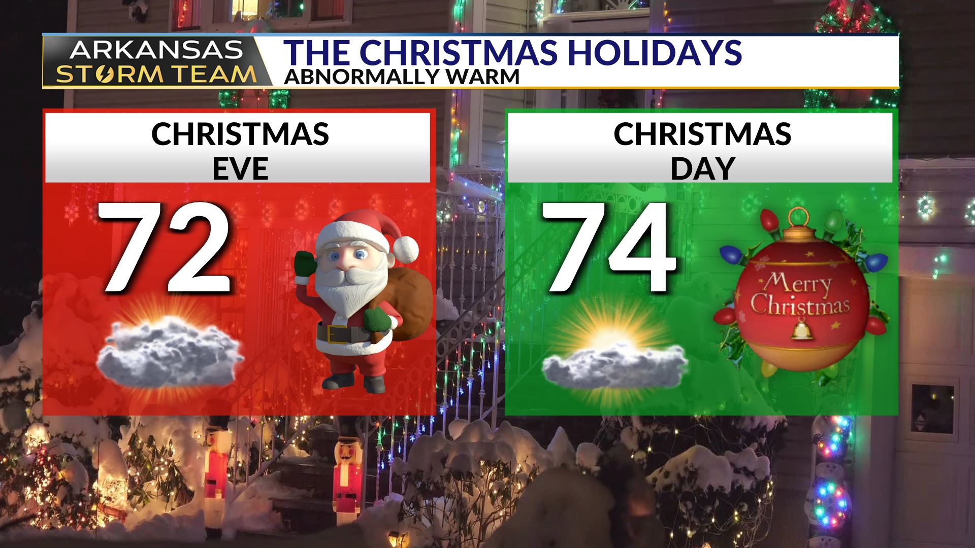 Temperatures are rising for Christmas and beyond the holiday