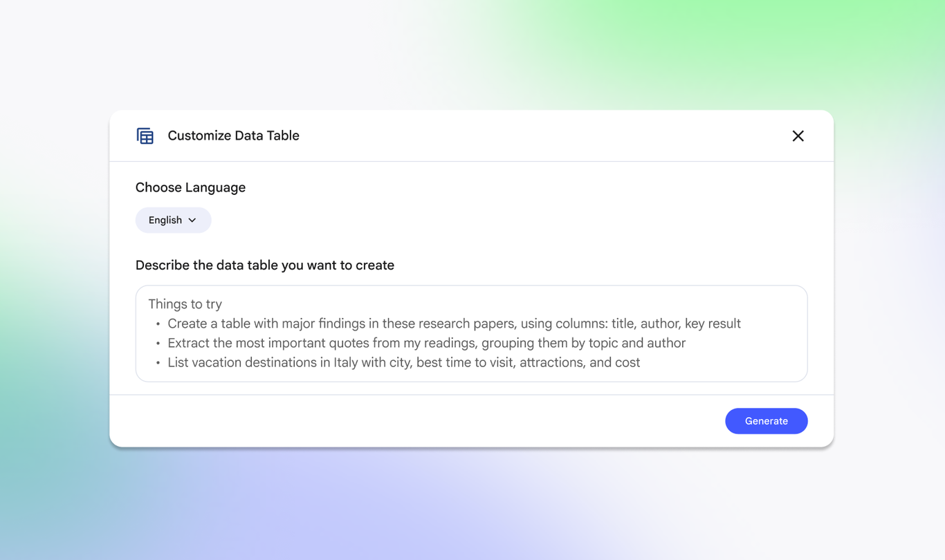 Google NotebookLM data tables: así quiere ordenar tus datos con IA