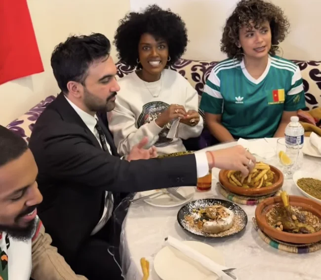 New York's first Muslim mayor cheers on Atlas Lions at Moroccan restaurant