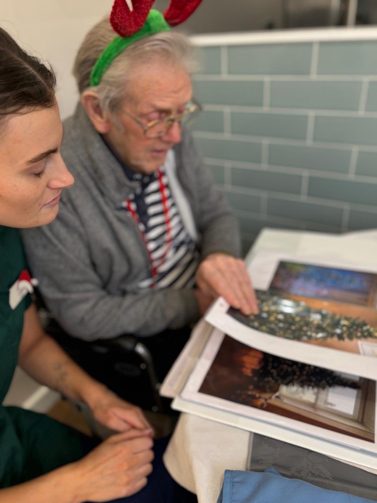 Judging day for the Christmas tree competition at Westergate House