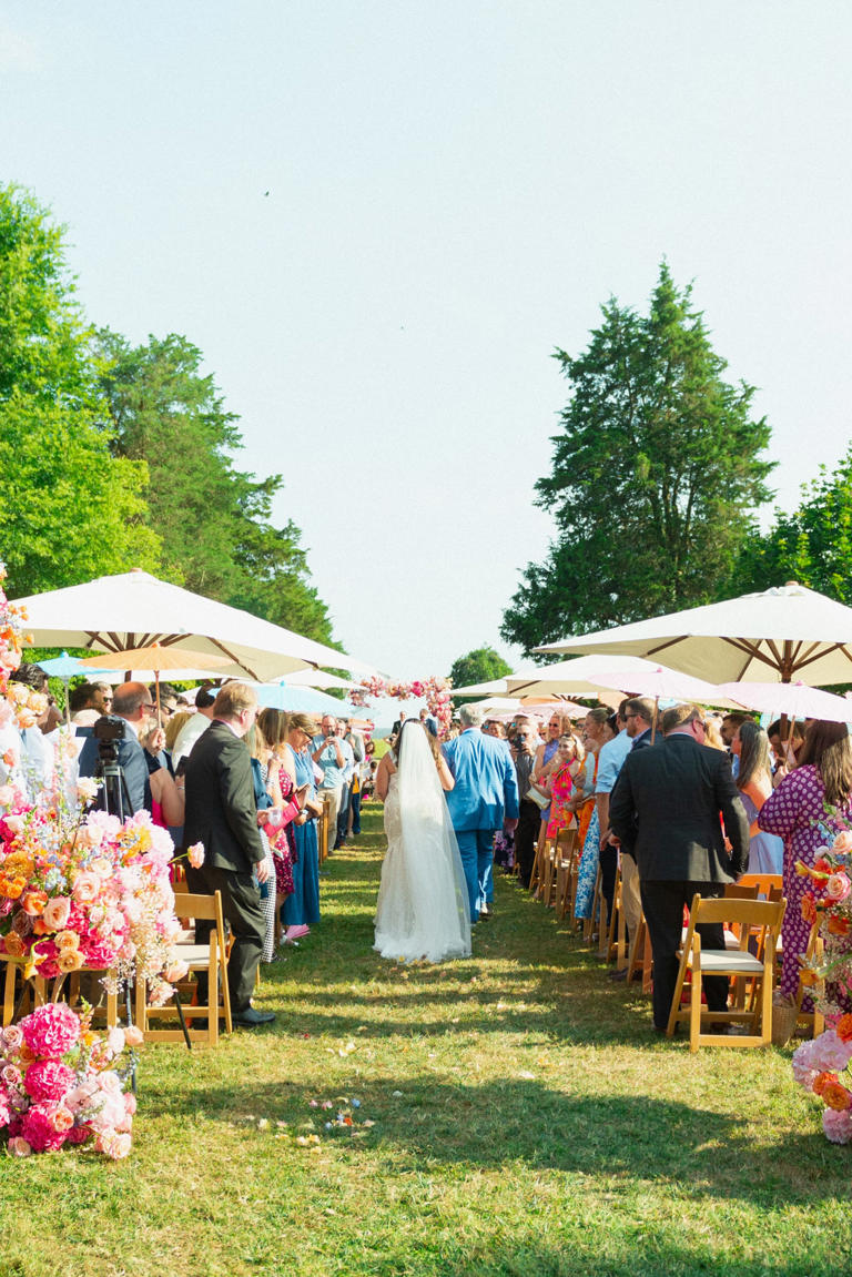 This 'sassy southern disco'-themed wedding featured a hot-pink-and ...