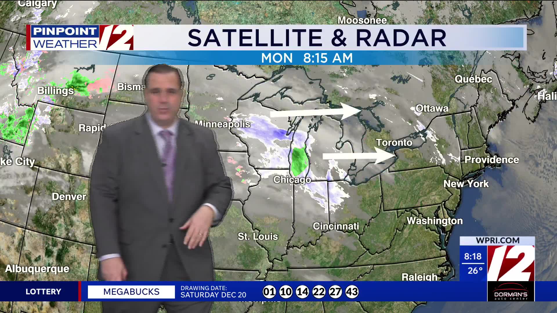 WPRI 12 weather forecast for 12/22/25: Cold and gusty today; light snow ...