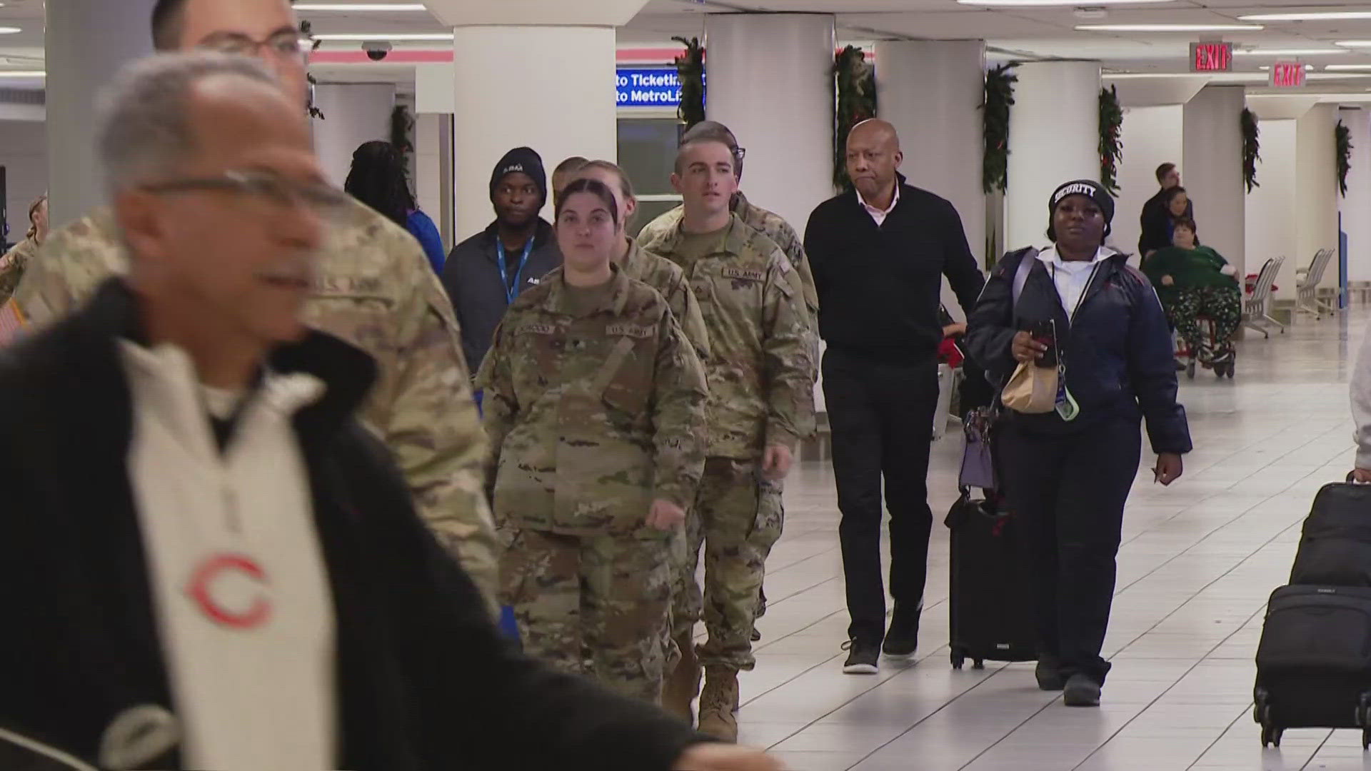 Troops come home for the holidays