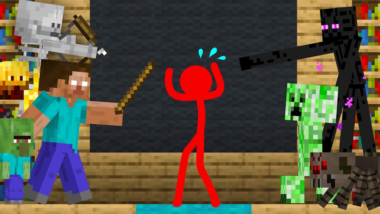 Note Block School: Stick figures learn the music of mayhem