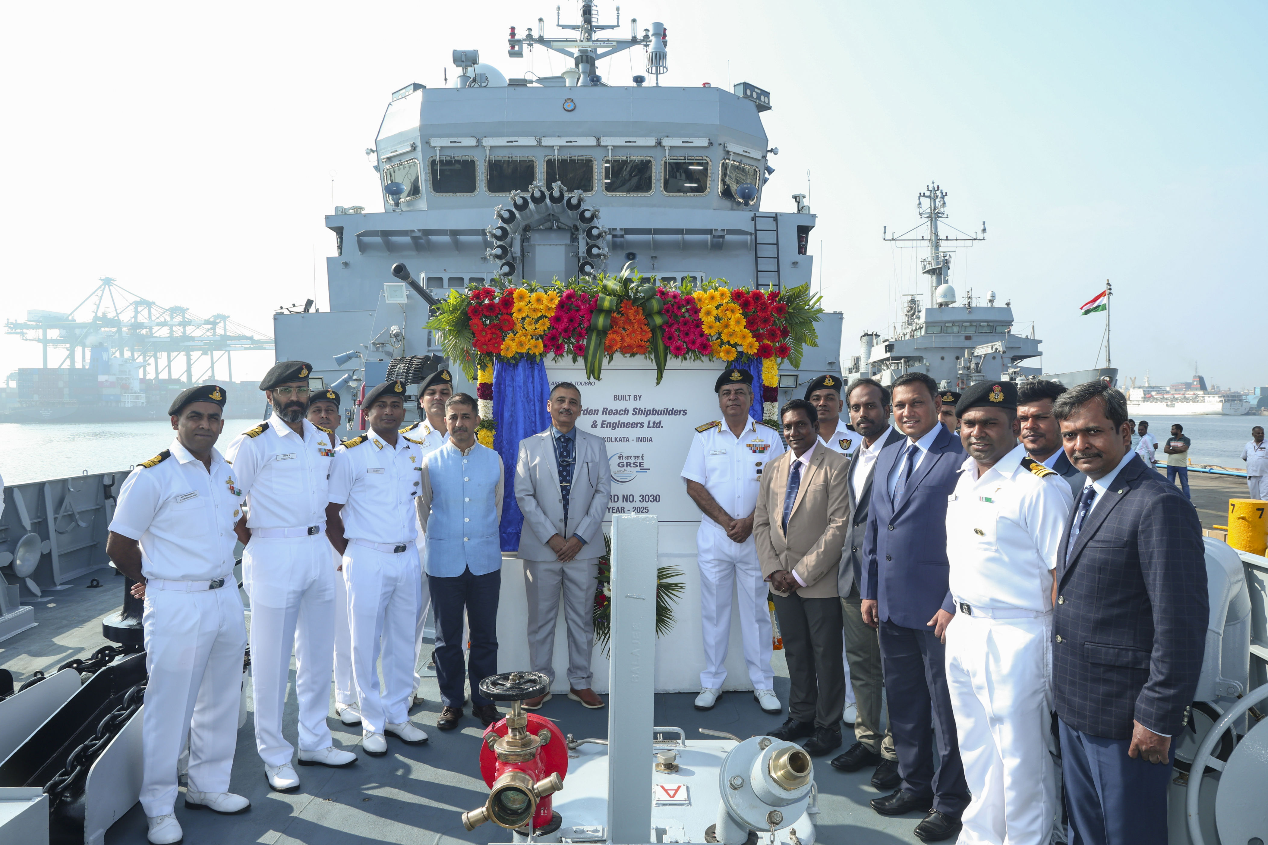 Anti-submarine warfare shallow water craft 'Anjadip' delivered to Navy