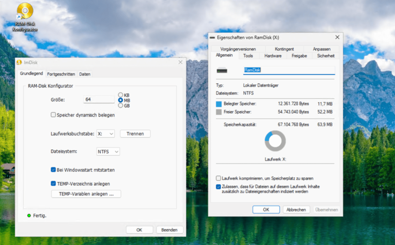 Windows drive X: Unleash ferocious speed by using RAM as storage