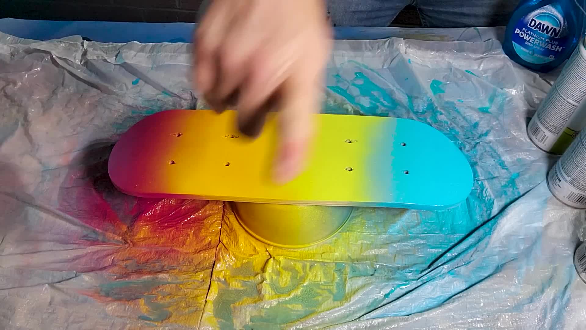 Insane spray paint and soap trick