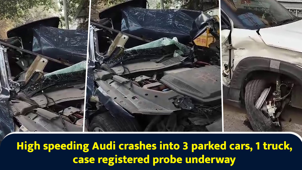 High-speeding Audi crashes into 3 parked cars, driver taken to AIIMS ...