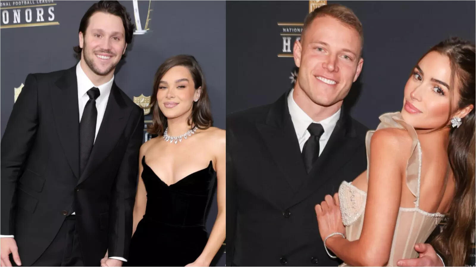 Olivia Culpo and Christian McCaffrey vs Hailee Steinfeld and Josh Allen ...