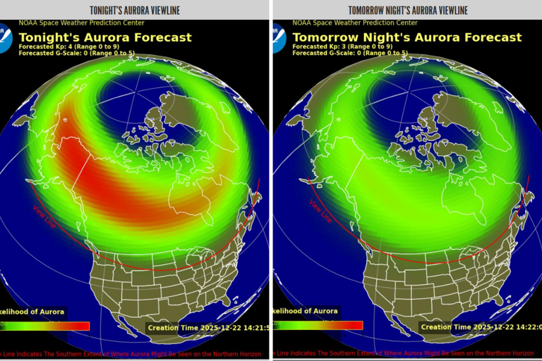 Aurora borealis forecast: Map shows states where lights may appear tonight