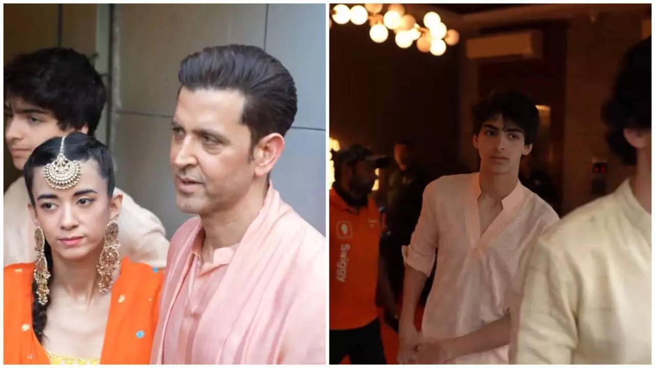 Hrithik Roshan attends cousin Eshaan Roshan’s pre-wedding ceremony with ...