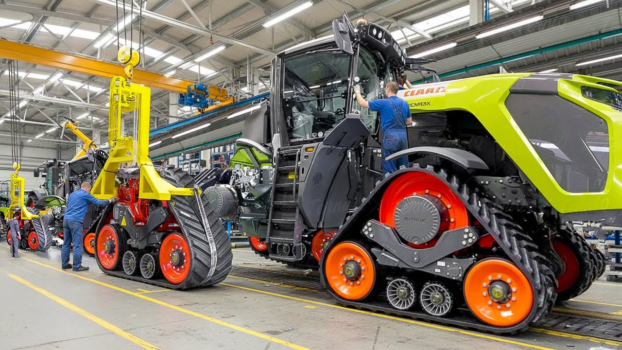 Inside massive German factory building modern farm tractors from scratch