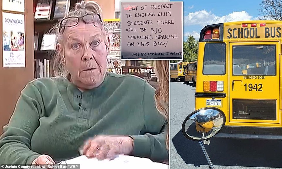 Bus driver breaks silence after being fired over 'no speaking Spanish' sign