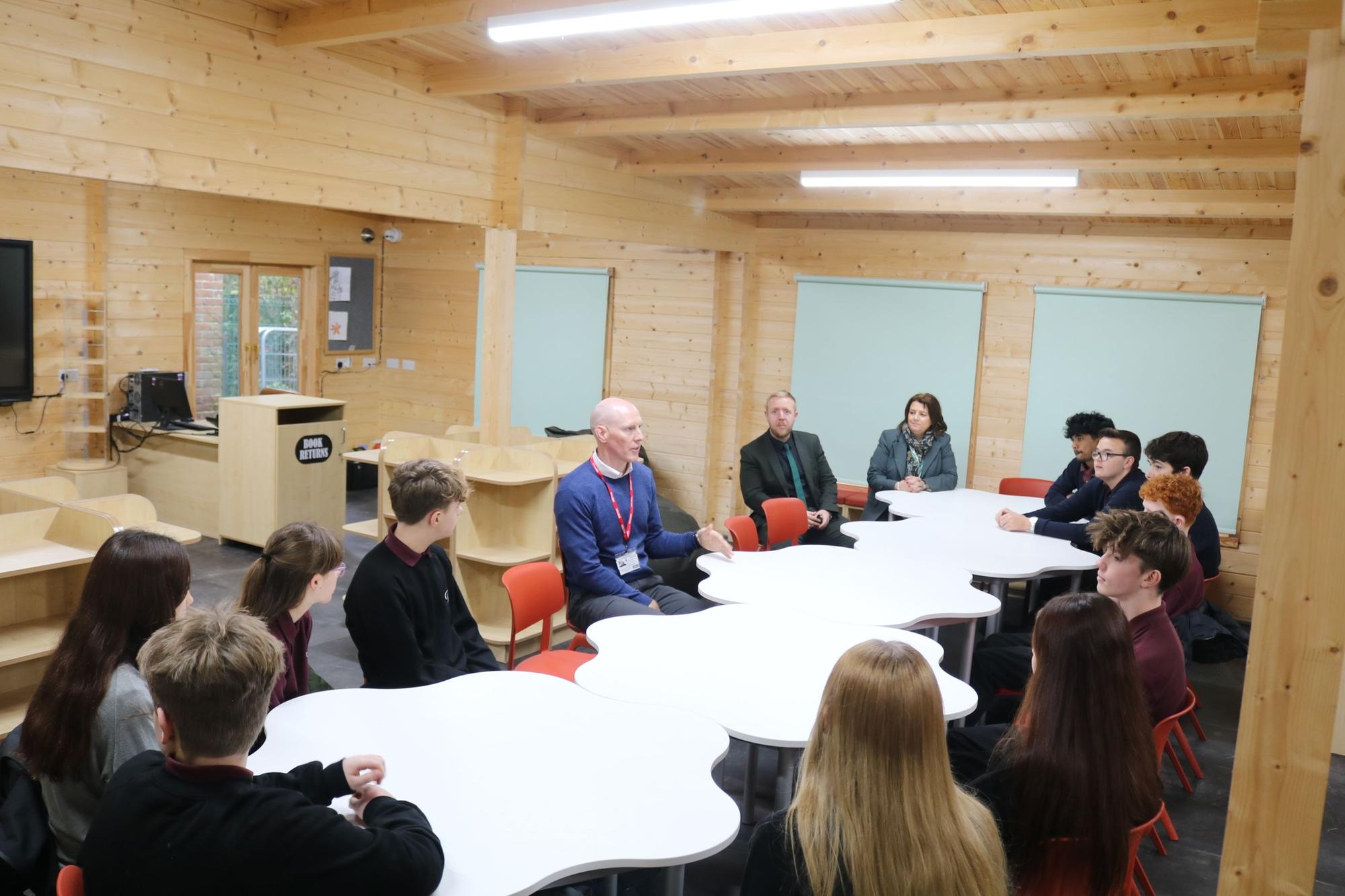 Dr Kieran Mullan MP visits Robertsbridge Community College