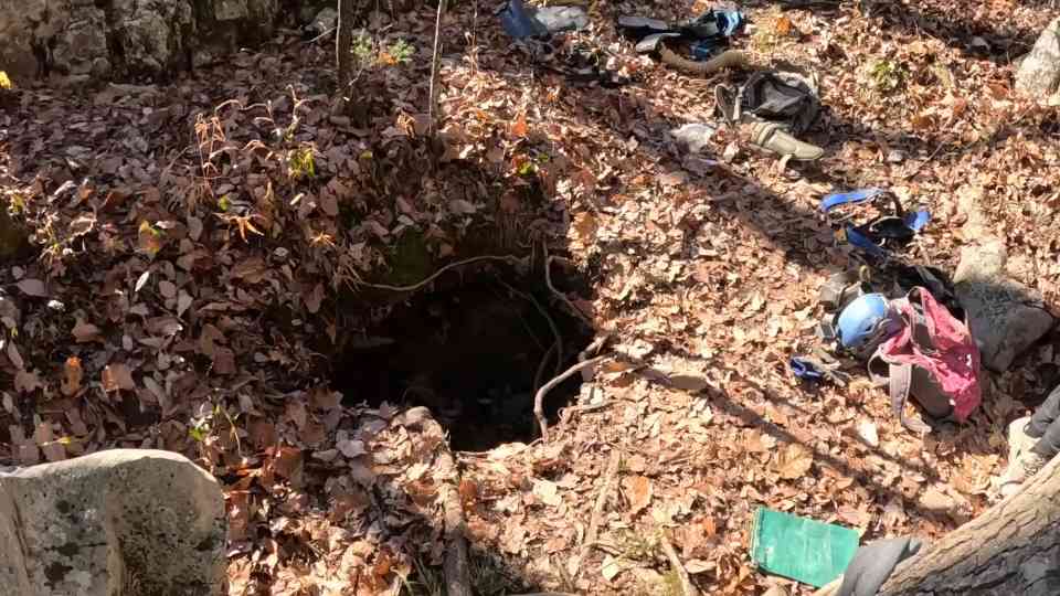 Explorers lowered a rope into a small hole and discovered a massive 220 ...