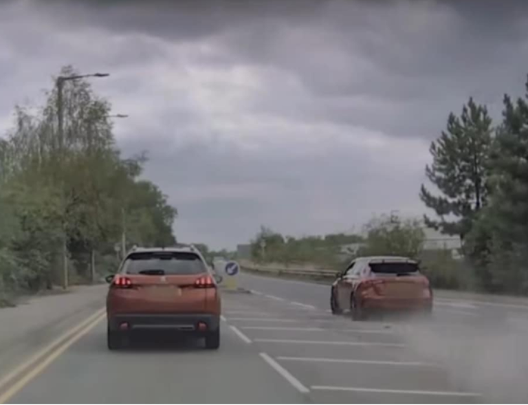 Watch: Careless Rugby driver nearly hit oncoming vehicle after ignoring ...