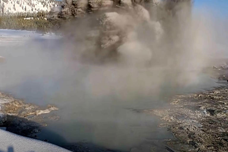 Watch: Muddy eruption at Yellowstone’s Black Diamond Pool captured on video