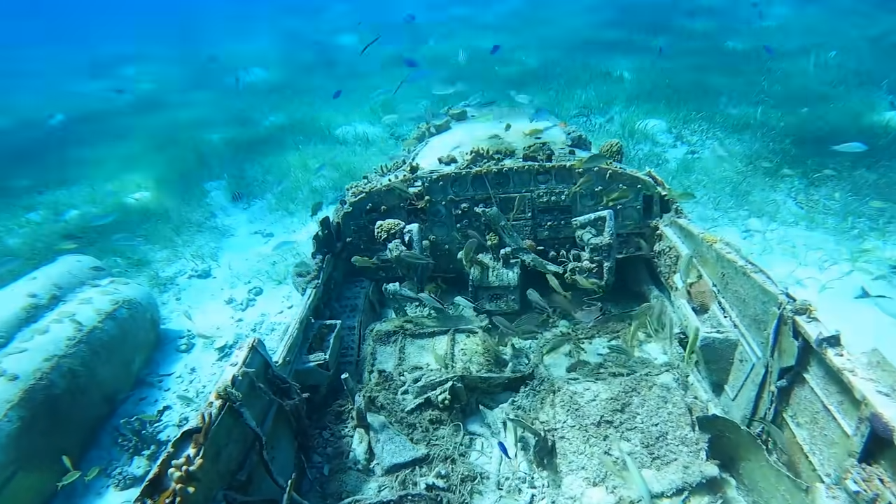 This drug smuggling plane was found sunken in the ocean