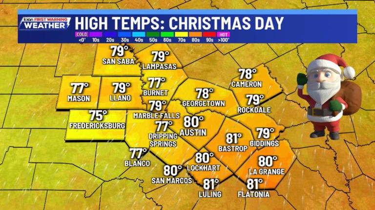 A dry, warm Christmas week forecast