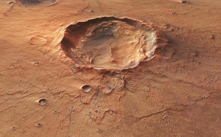 Space scientists spot city-sized "butterfly" on Mars