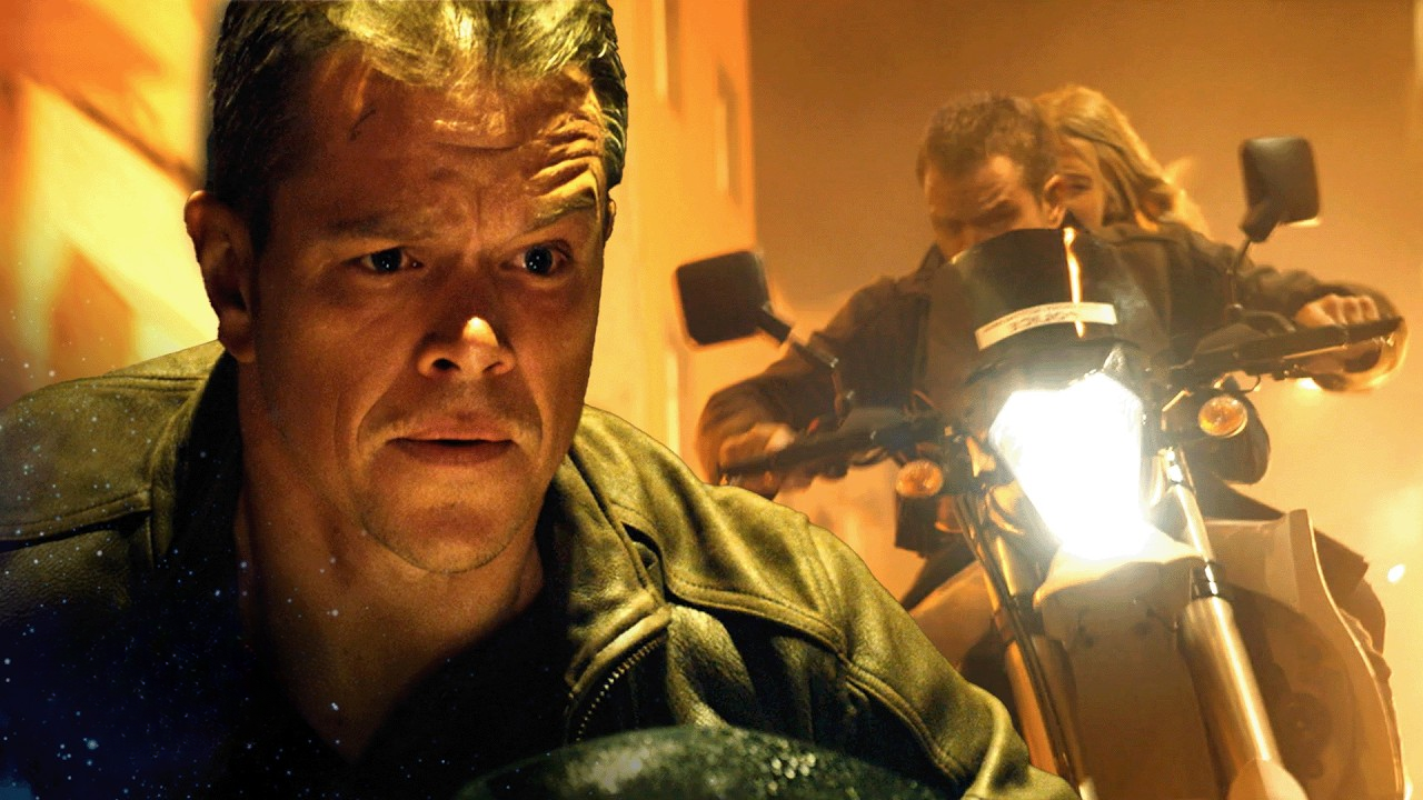 Jason Bourne - Bourne vs police bike chase (Matt Damon)