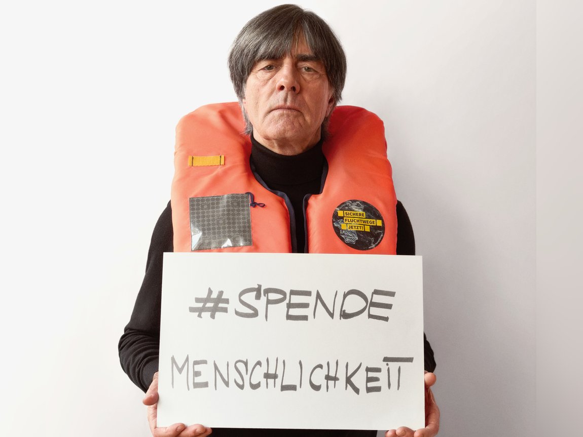 Jogi Löw promotes sea rescue ship in the Mediterranean