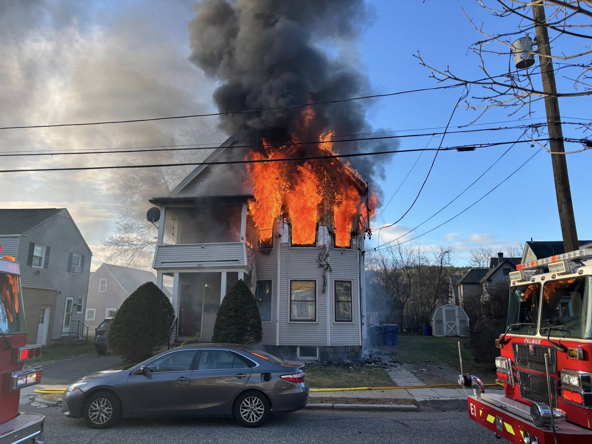 Fire damages Palmer home, one firefighter hospitalized