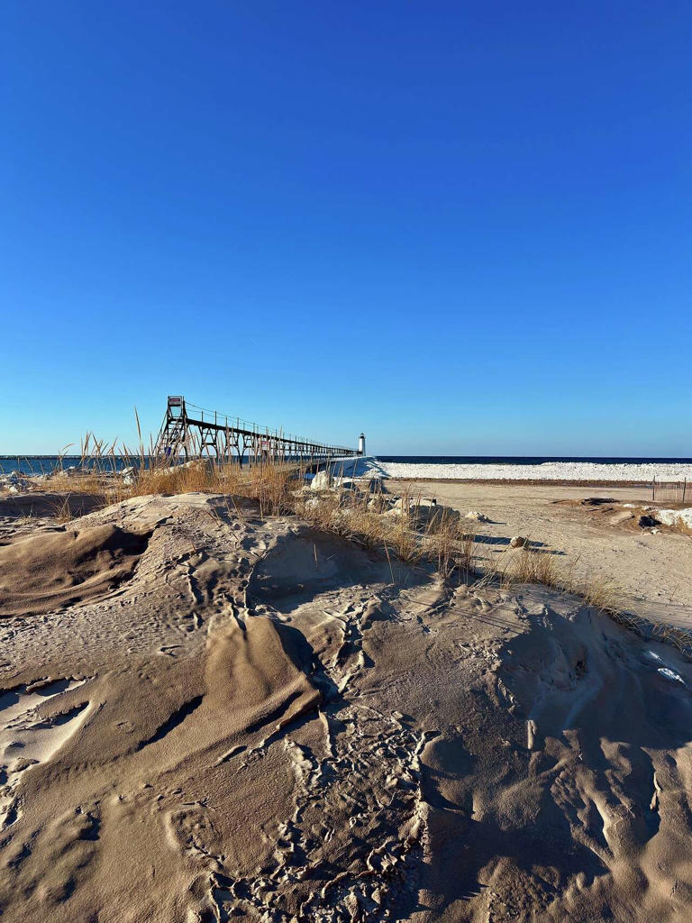 Reader shares photos of ice balls on Manistee beach