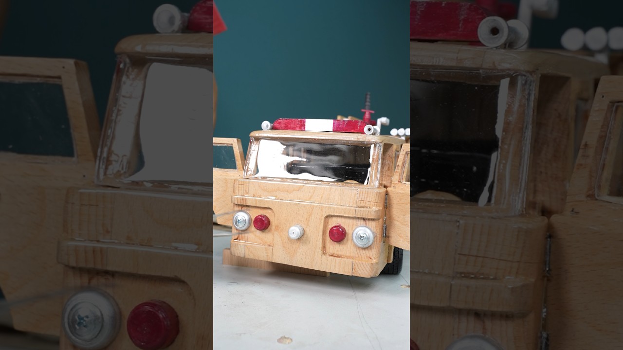 Building a fire truck entirely from wood!
