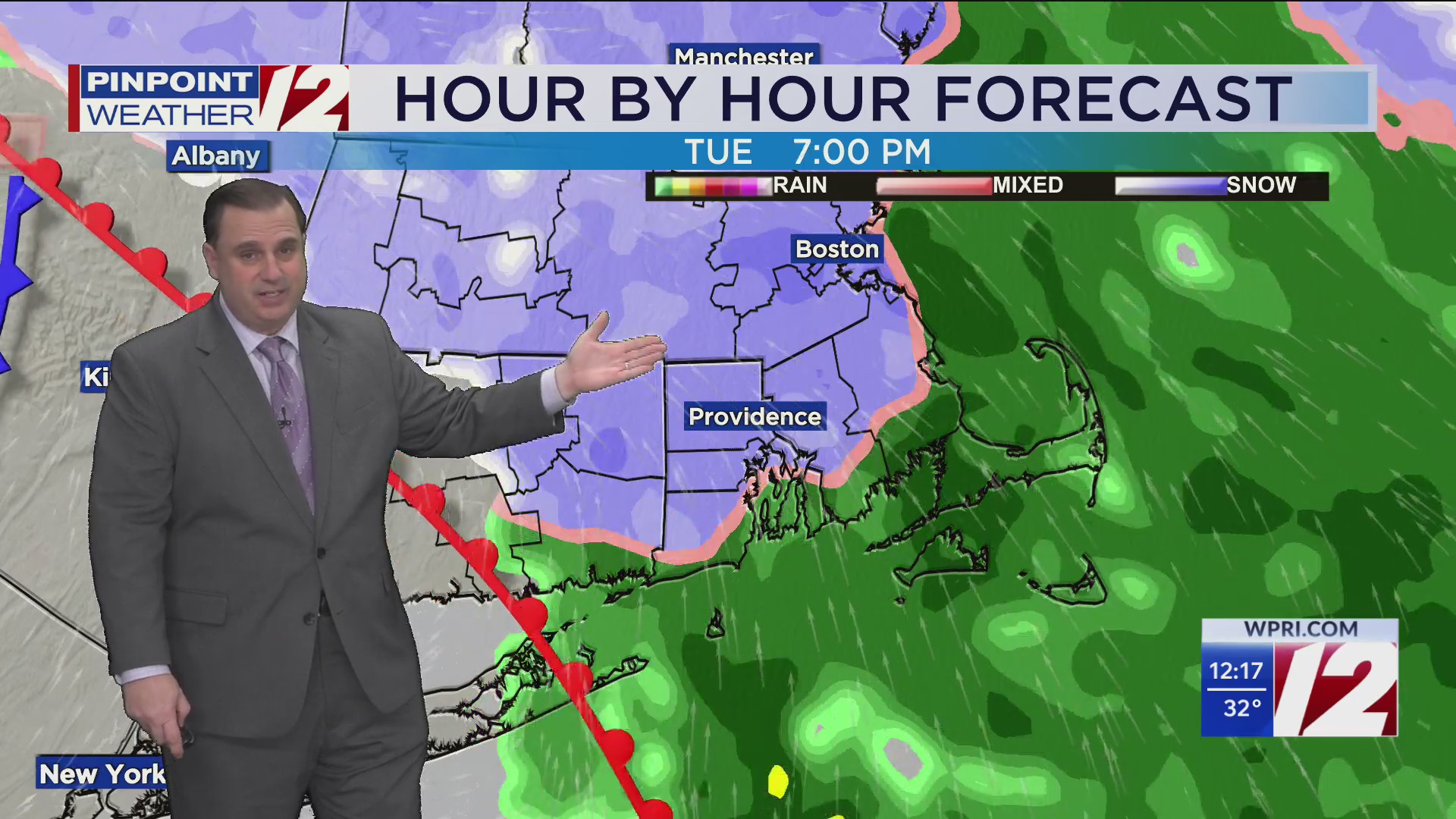 WPRI 12 weather forecast for 12/22/25: Cold and gusty today; light snow ...