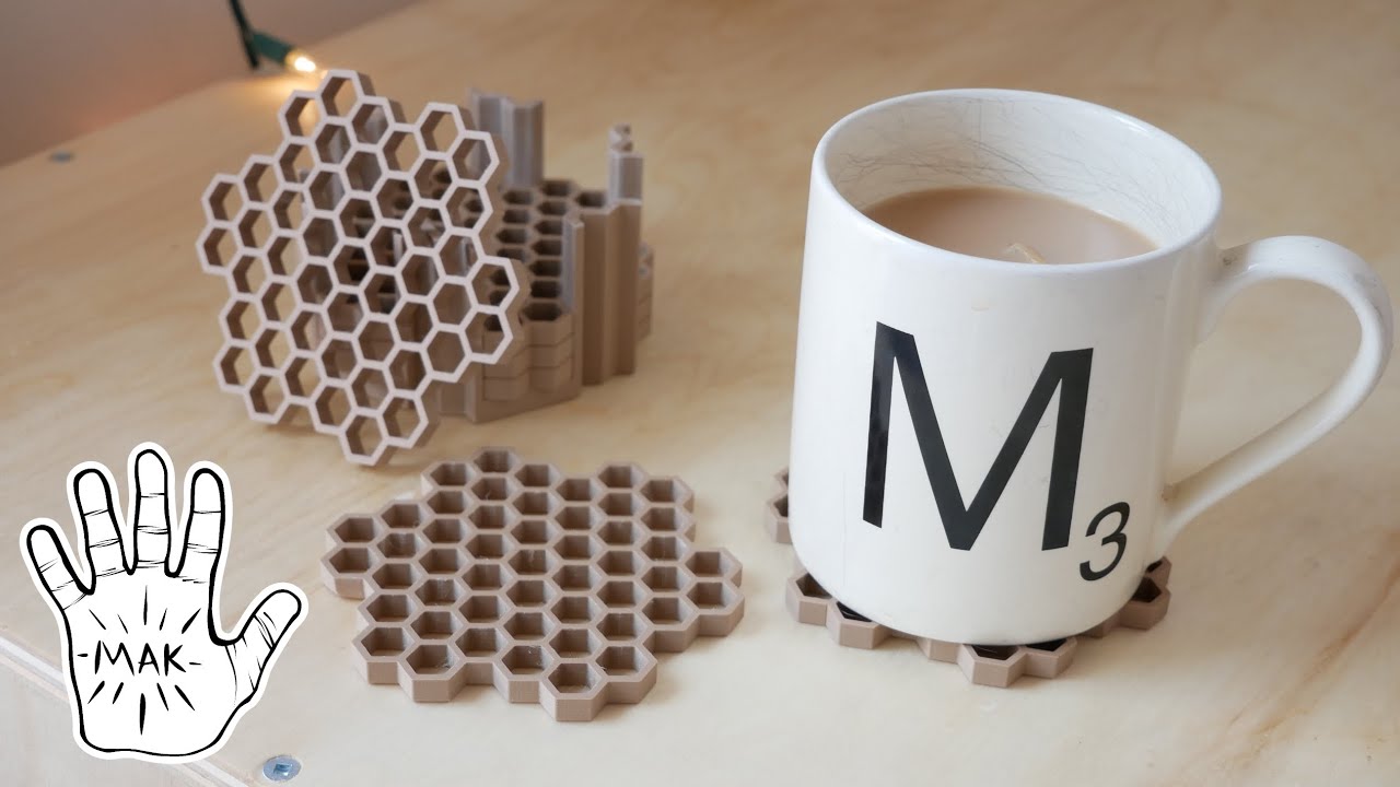 Making 3D printed honeycomb coasters fast