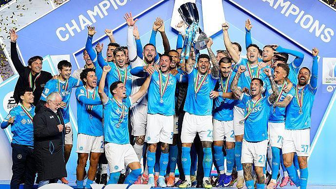 Neres scores twice as Napoli beat Bologna to lift Italian Super Cup