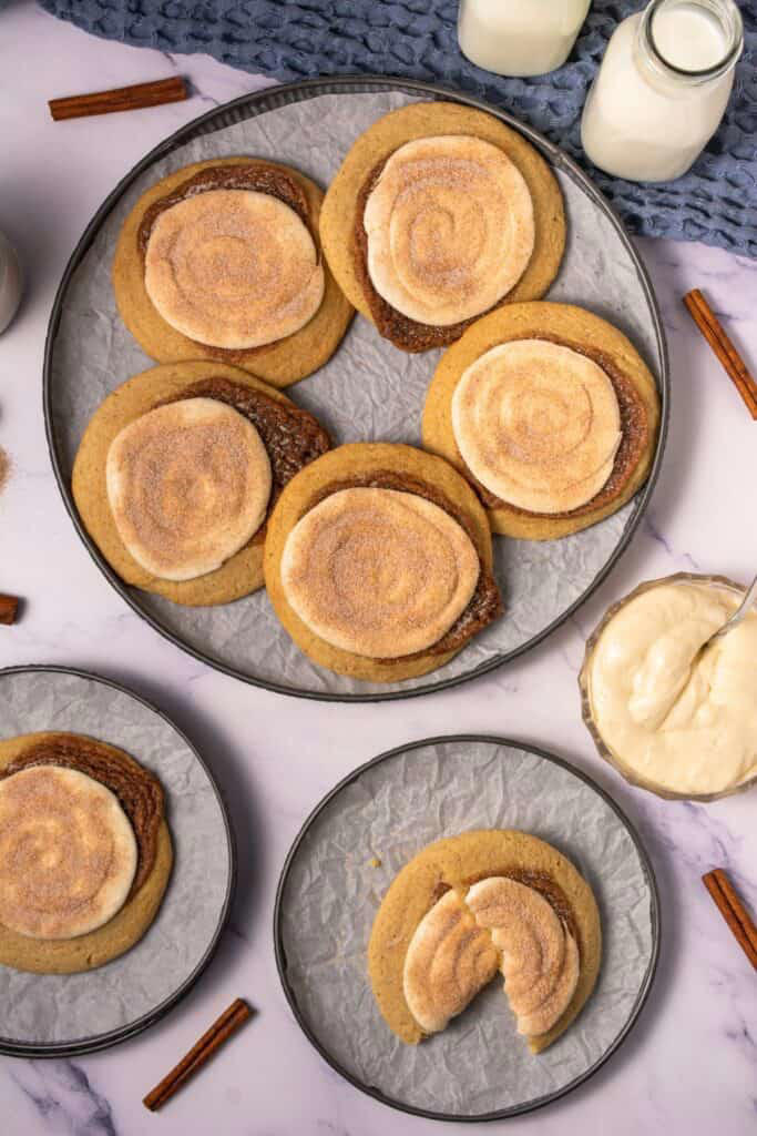 Crumbl copycat cinnamon swirl cookies