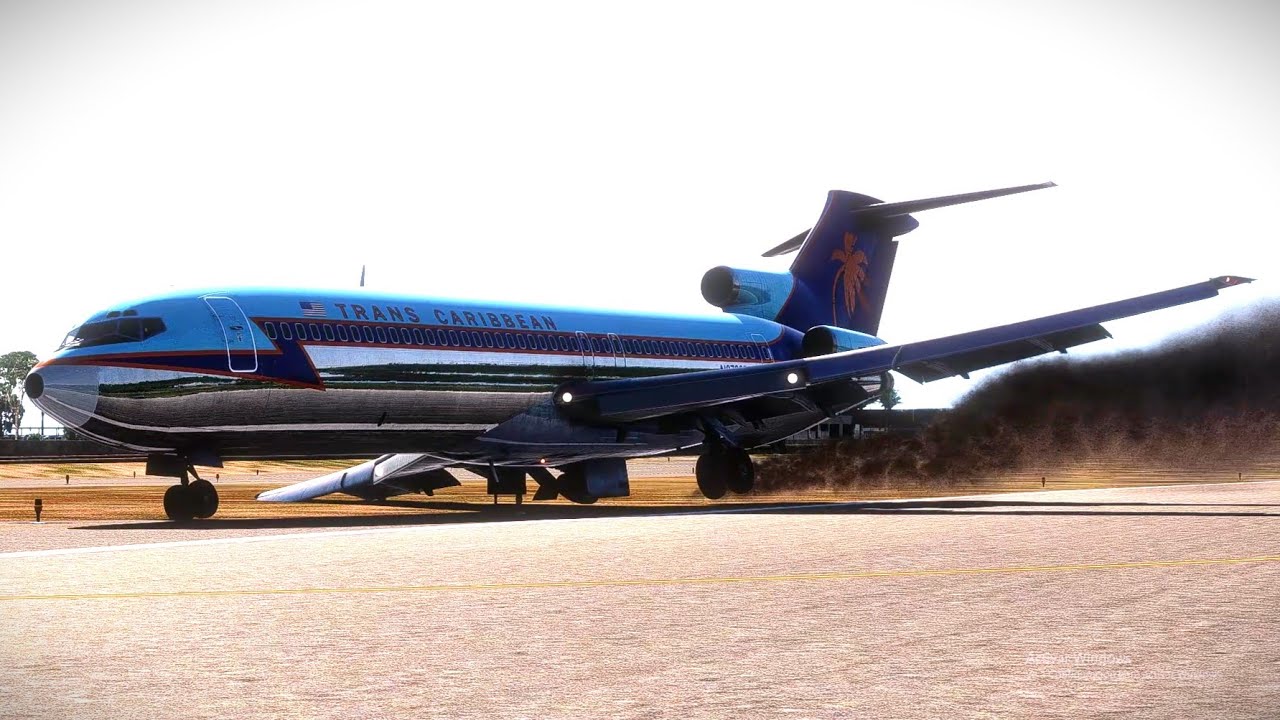 Boeing 727 crash landing in the Virgin Islands - Trans Caribbean 505!