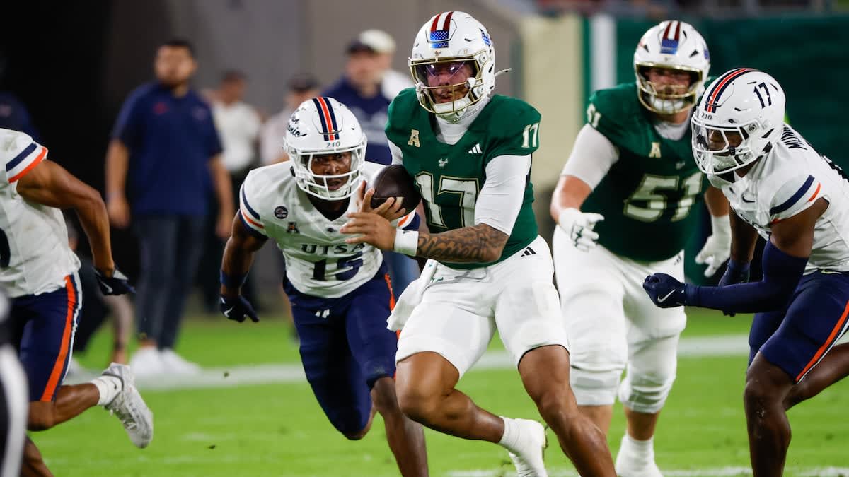 Record-setting USF quarterback Byrum Brown is entering transfer portal