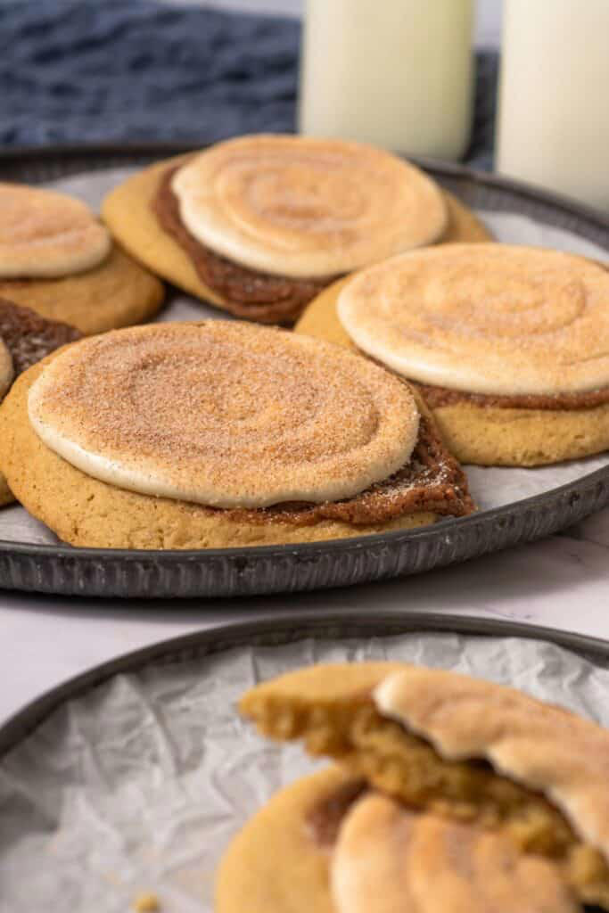 Crumbl copycat cinnamon swirl cookies