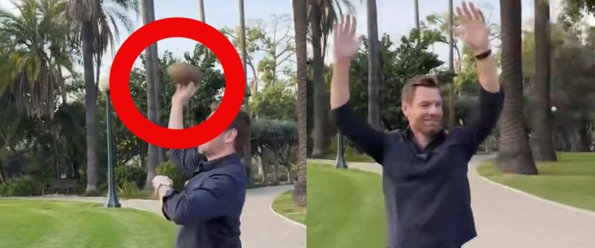 I still can’t get over Eric Swalwell’s shocking ability to throw a spiral