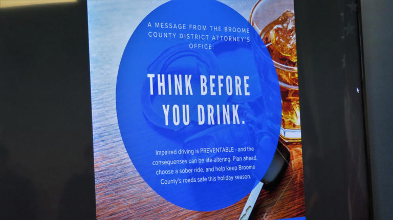 Broome County DA urges motorists to drive sober this holiday season