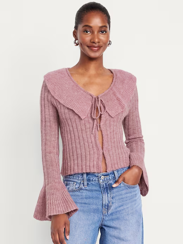 Old Navy's super-soft and feminine cardigan is the perfect layering piece