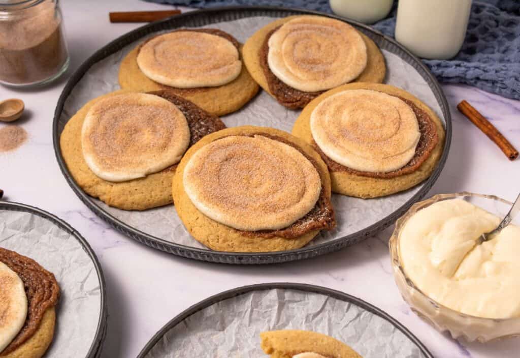 Crumbl copycat cinnamon swirl cookies