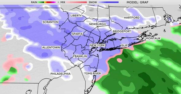 Snow map turns horror purple as New York braces for up to 4 inches ...