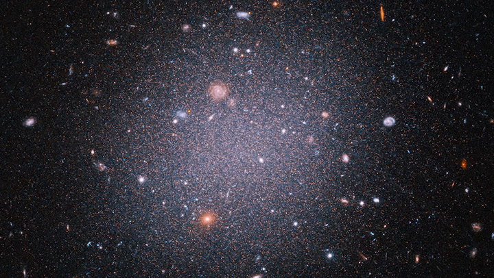 Hubble studies galaxy lacking dark matter