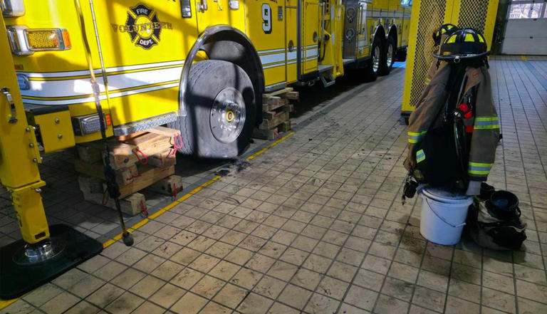 Firefighters forced to battle fire inside their own Southern Maryland ...