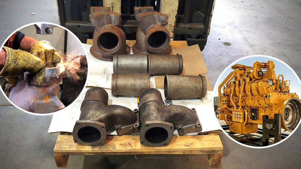 Repairing parts for a 2,000 HP engine