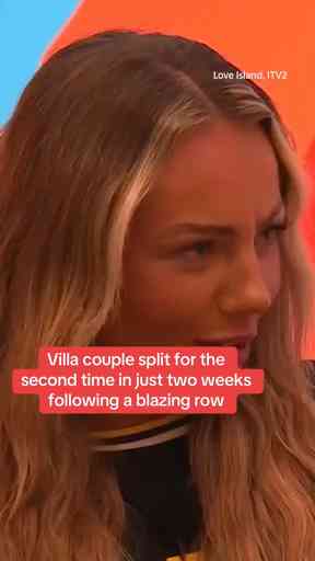 Villa couple split for the second time following blazing row