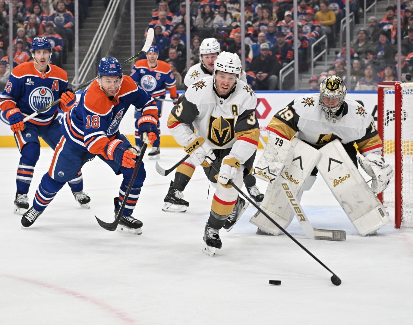 Golden Knights rally falls short in 4-3 loss to Oilers in Edmonton