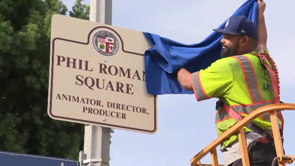 Phil Roman Square in Toluca Lake dedicated to influential animator and ...