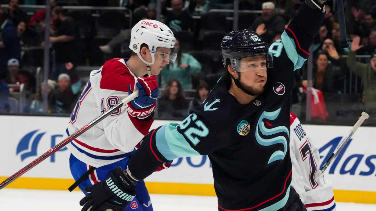 Kraken's Brandon Montour (hand) on IR, out at least 4 weeks