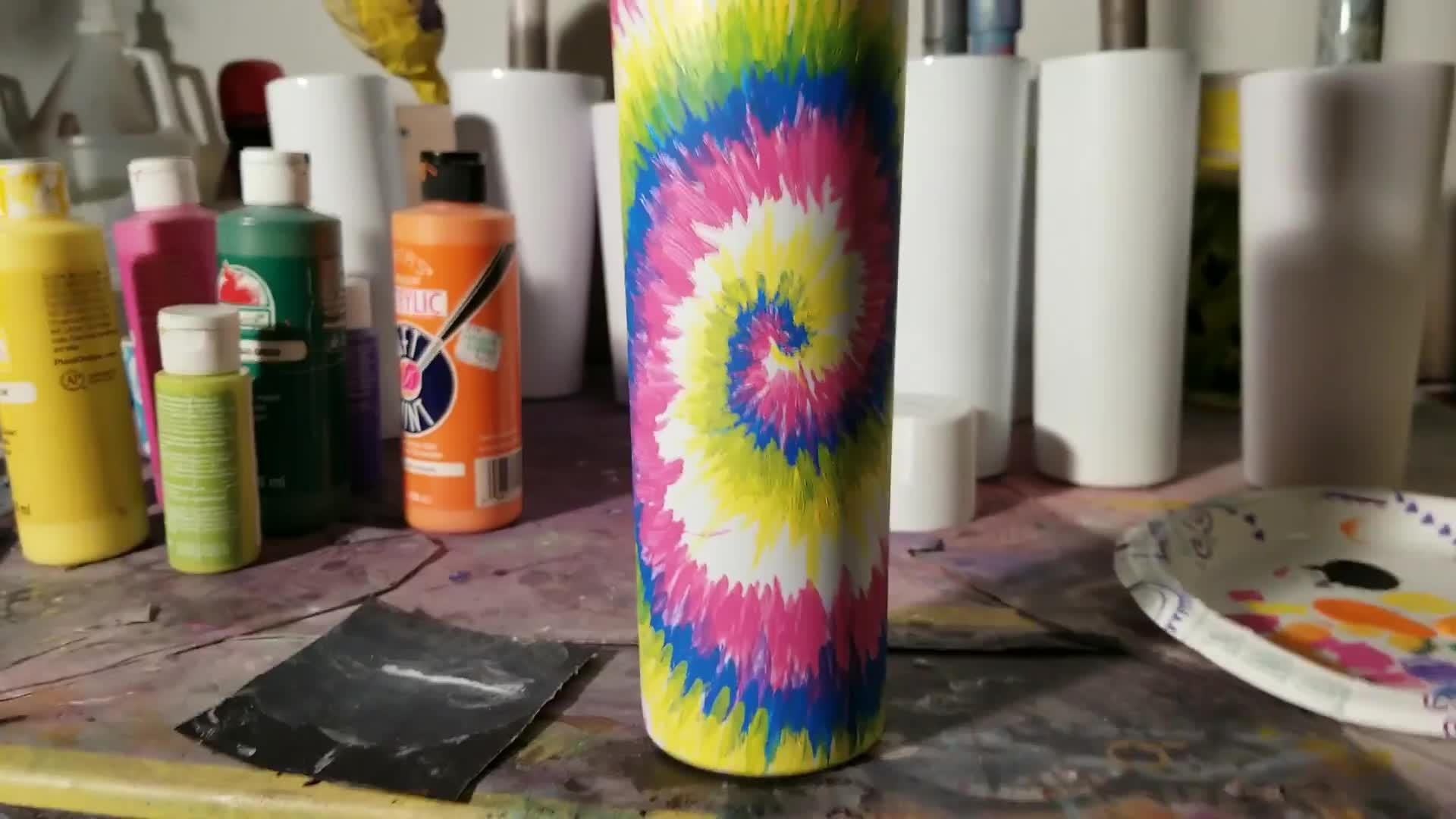 ☮ Grooviest tie dye tumbler ever!